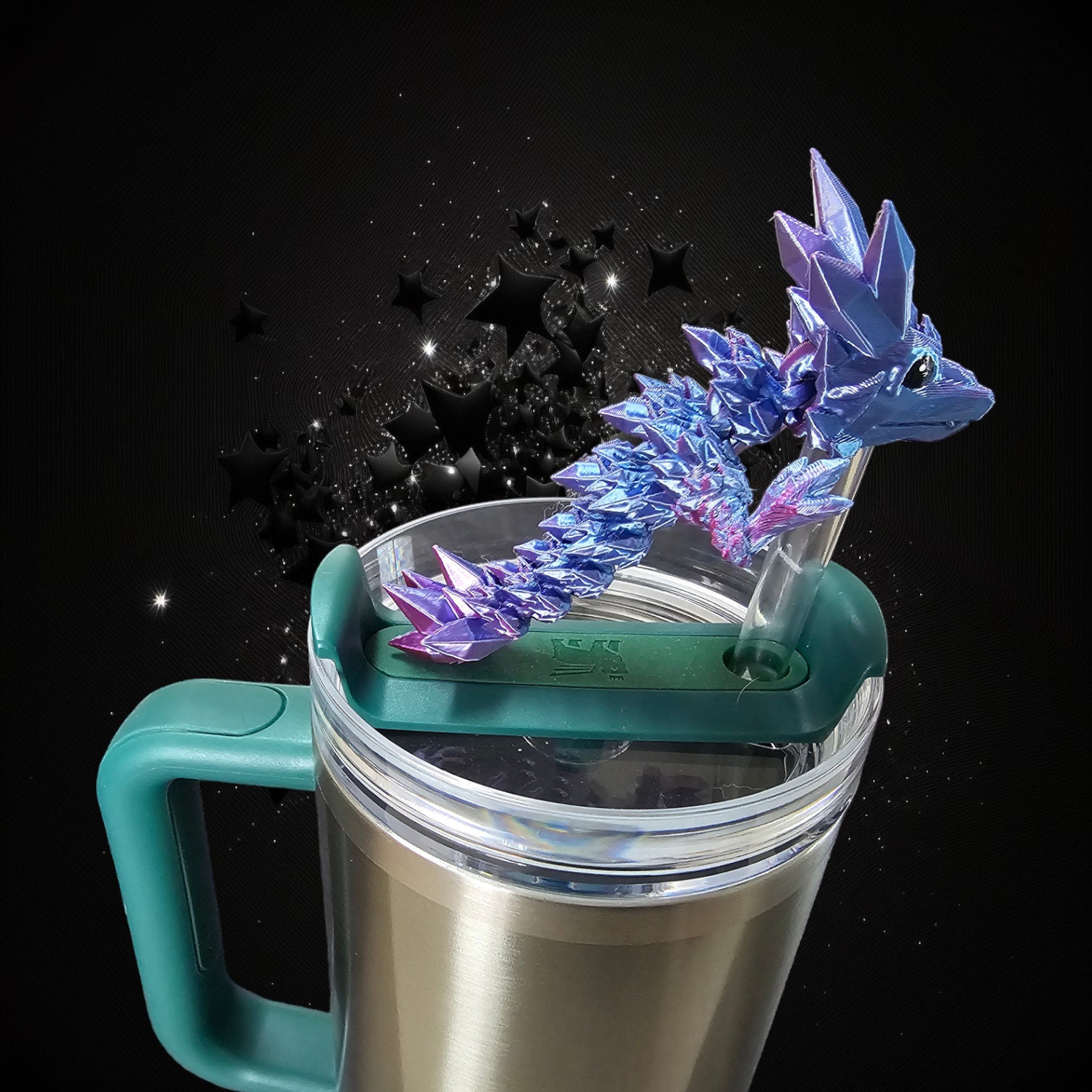 Crystal Dragon Straw Topper * Stanley 30 Oz or 40oz Straw Topper * Fits ...