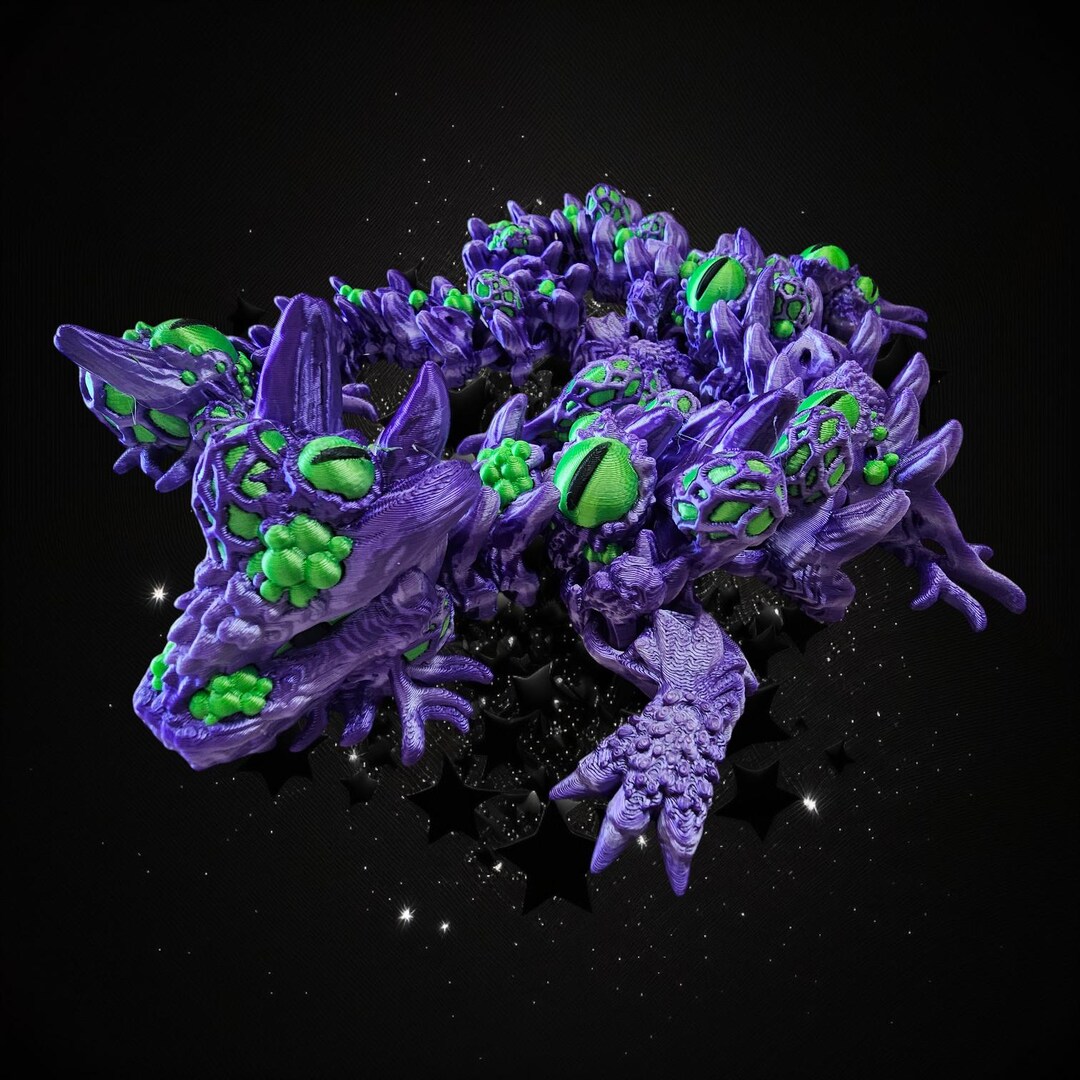 Infested Dragon * 3D Printed Articulated Infested Halloween Dragon * 22 ...