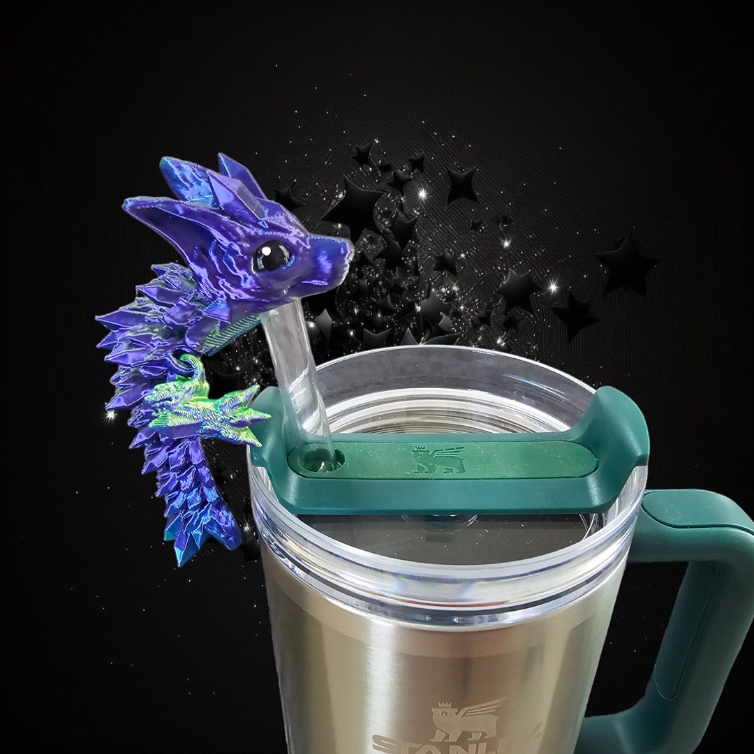 Crystal Wolf Dragon Straw Topper * Stanley 30oz or 40oz Straw Topper ...