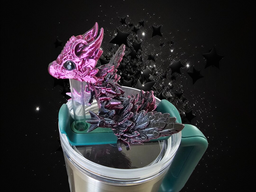 Lunar Wing Dragon Straw Topper * Stanley or Brumate 30oz or 40oz Straw ...