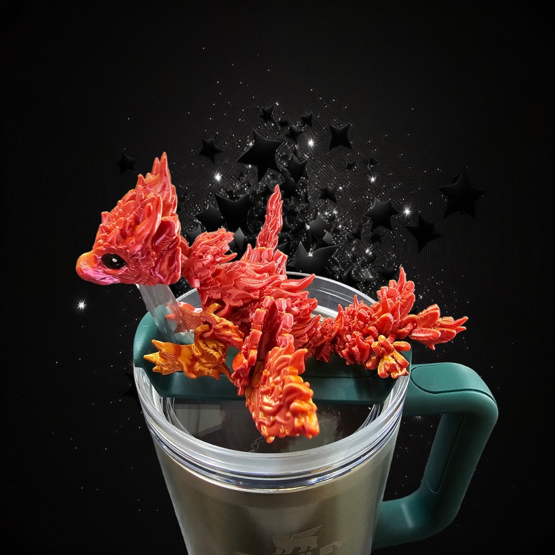 Phoenix Dragon Straw Topper Stanley 30 Oz or 40oz Straw Topper Fits ...