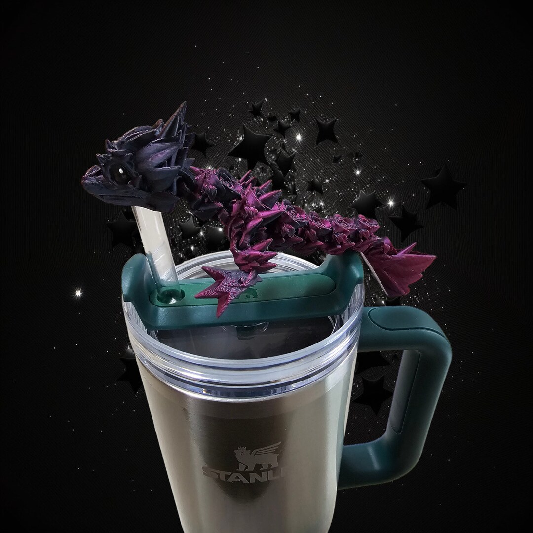 Rose Dragon Straw Topper Stanley 30 Oz or 40oz Straw Topper Fits 10mm ...