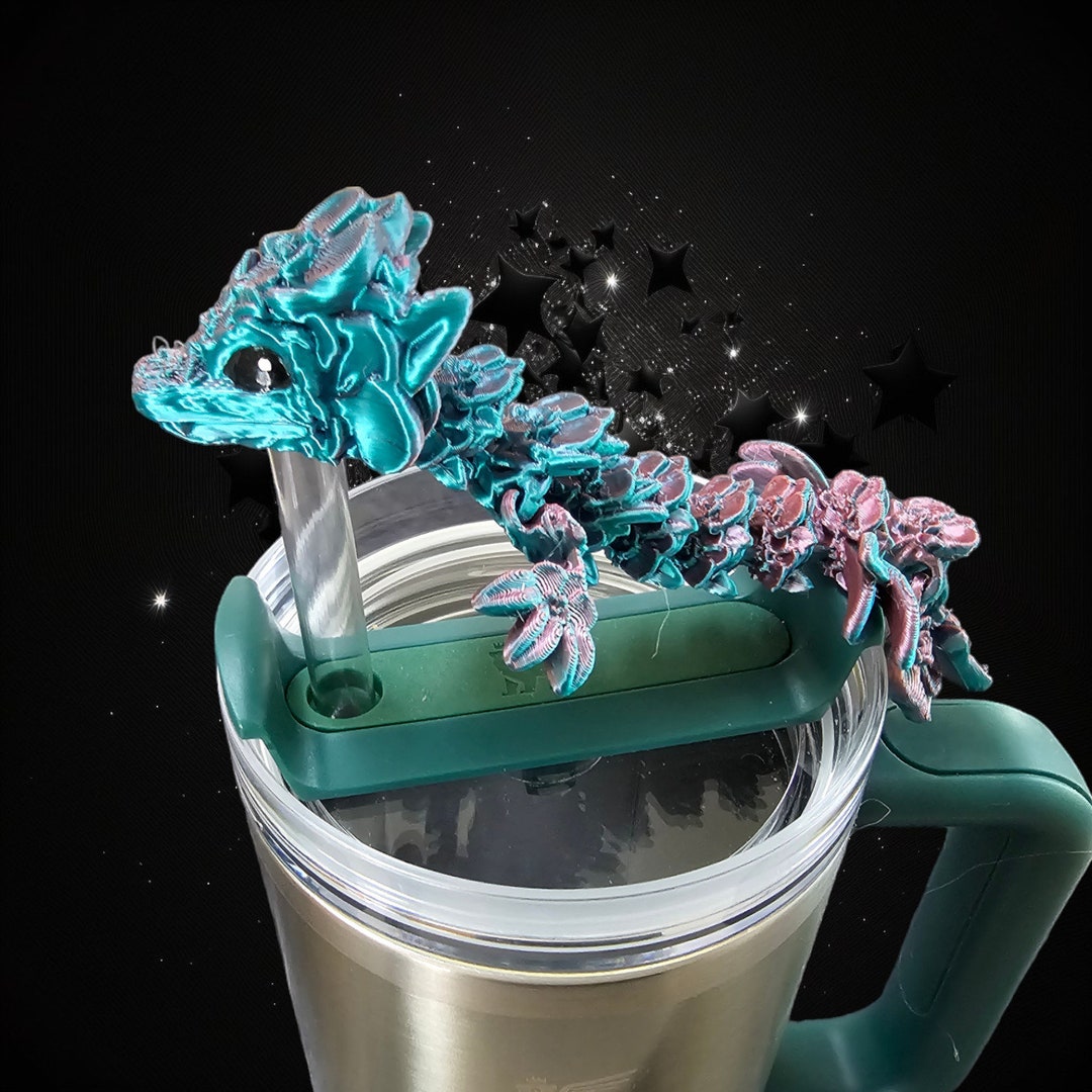 Orchid Dragon Straw Topper Stanley 30 Oz or 40oz Straw Topper Fits 10mm ...