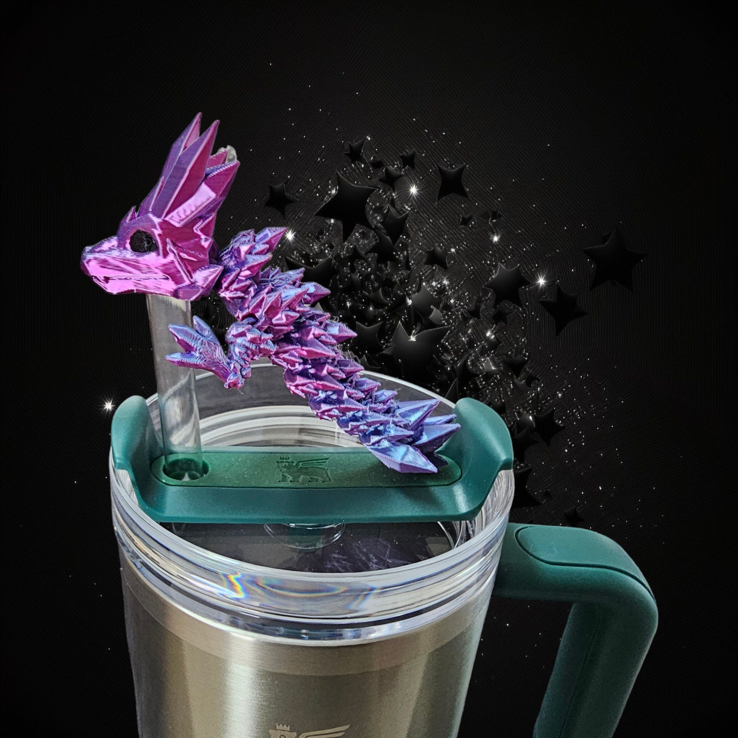 Crystal Dragon Straw Topper * Stanley 30 Oz or 40oz Straw Topper * Fits ...