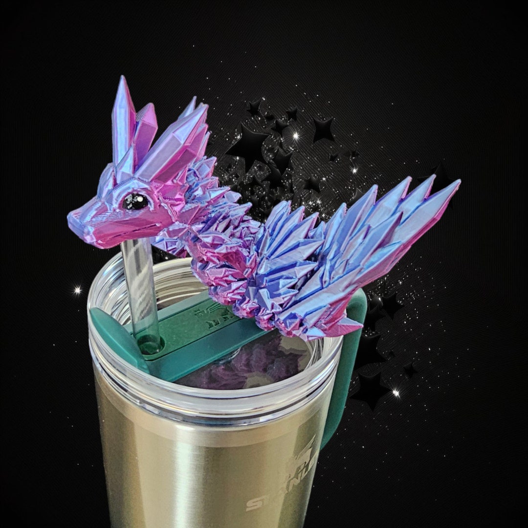 Crystalwing Dragon Straw Topper Stanley 30 Oz or 40oz Straw Topper Fits ...