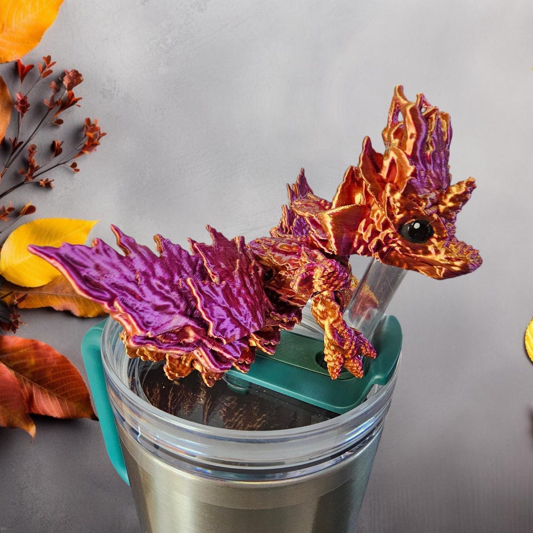 Autumn Wing Dragon Straw Topper Stanley or Brumate 30 Oz or 40oz Straw ...