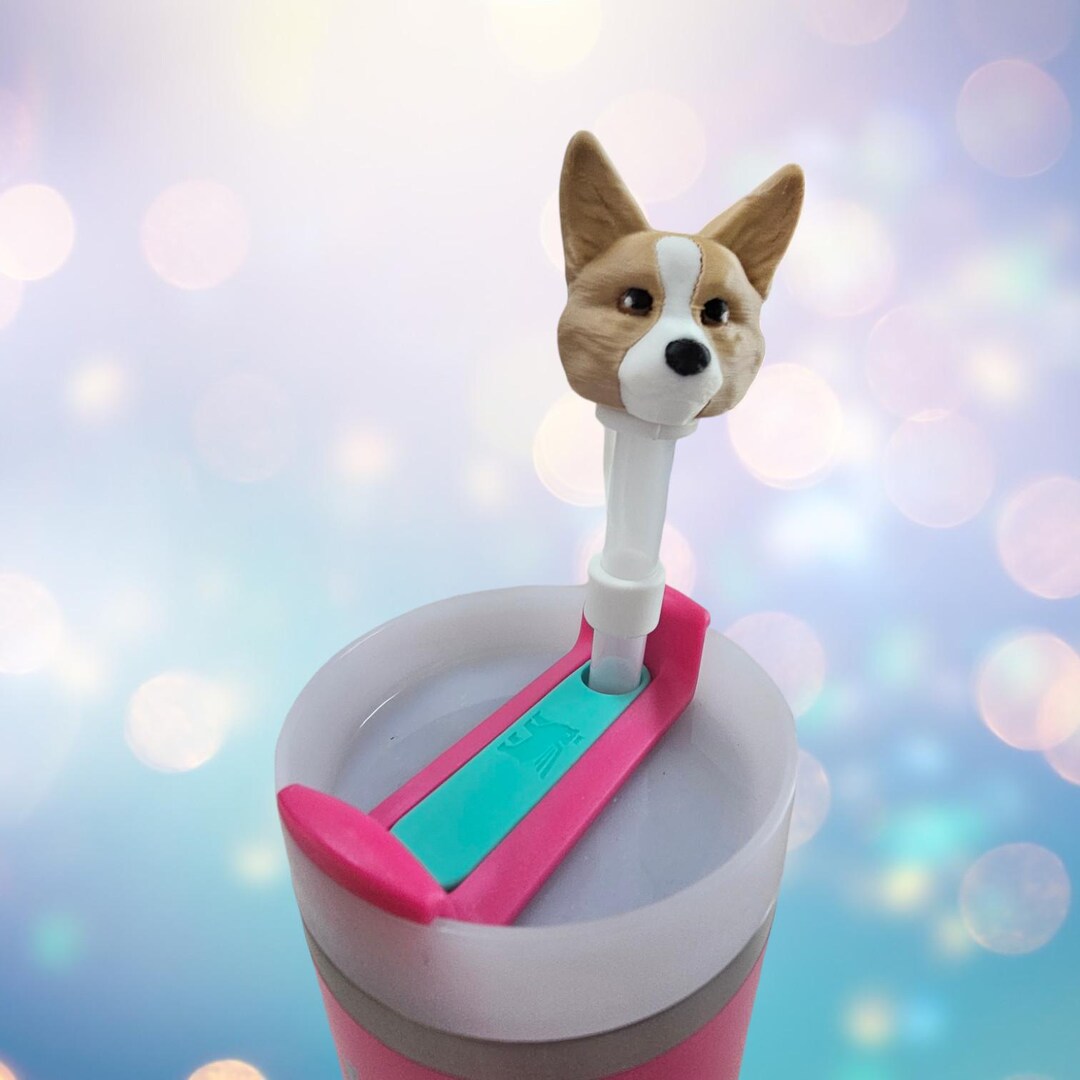 Pembroke Corgi Dog * Dog Straw Topper * 10mm Straw Topper * 3D Printed ...