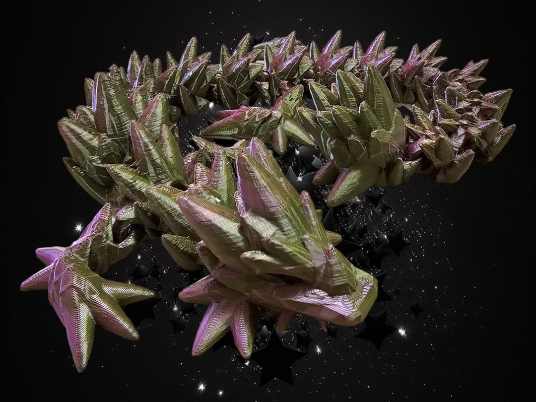 Spike Dragon 3D Printed Articulated Spike Dragon 18 Inches Long - Etsy