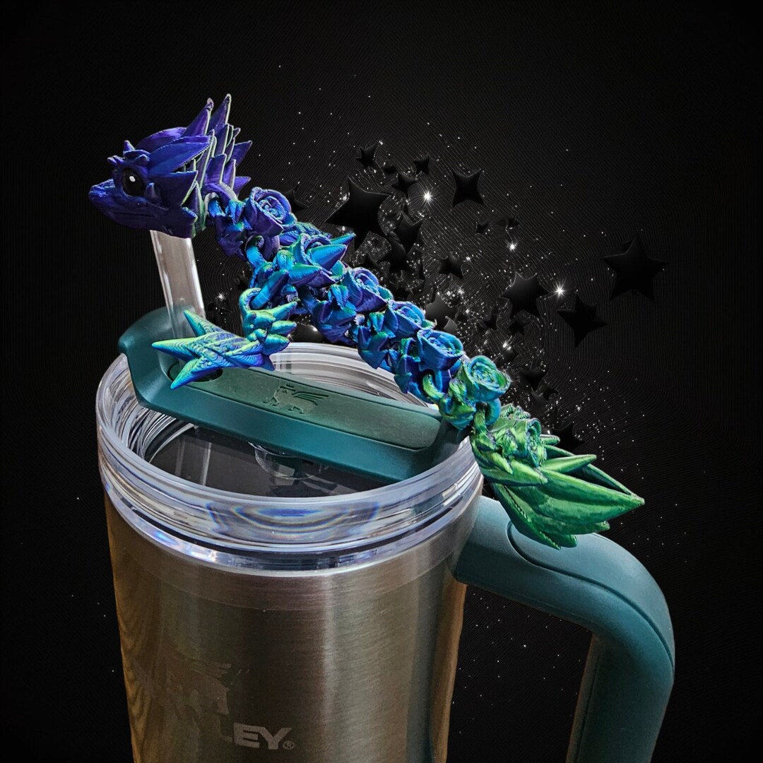 Rose Dragon Straw Topper Stanley 30 Oz or 40oz Straw Topper Fits 10mm ...