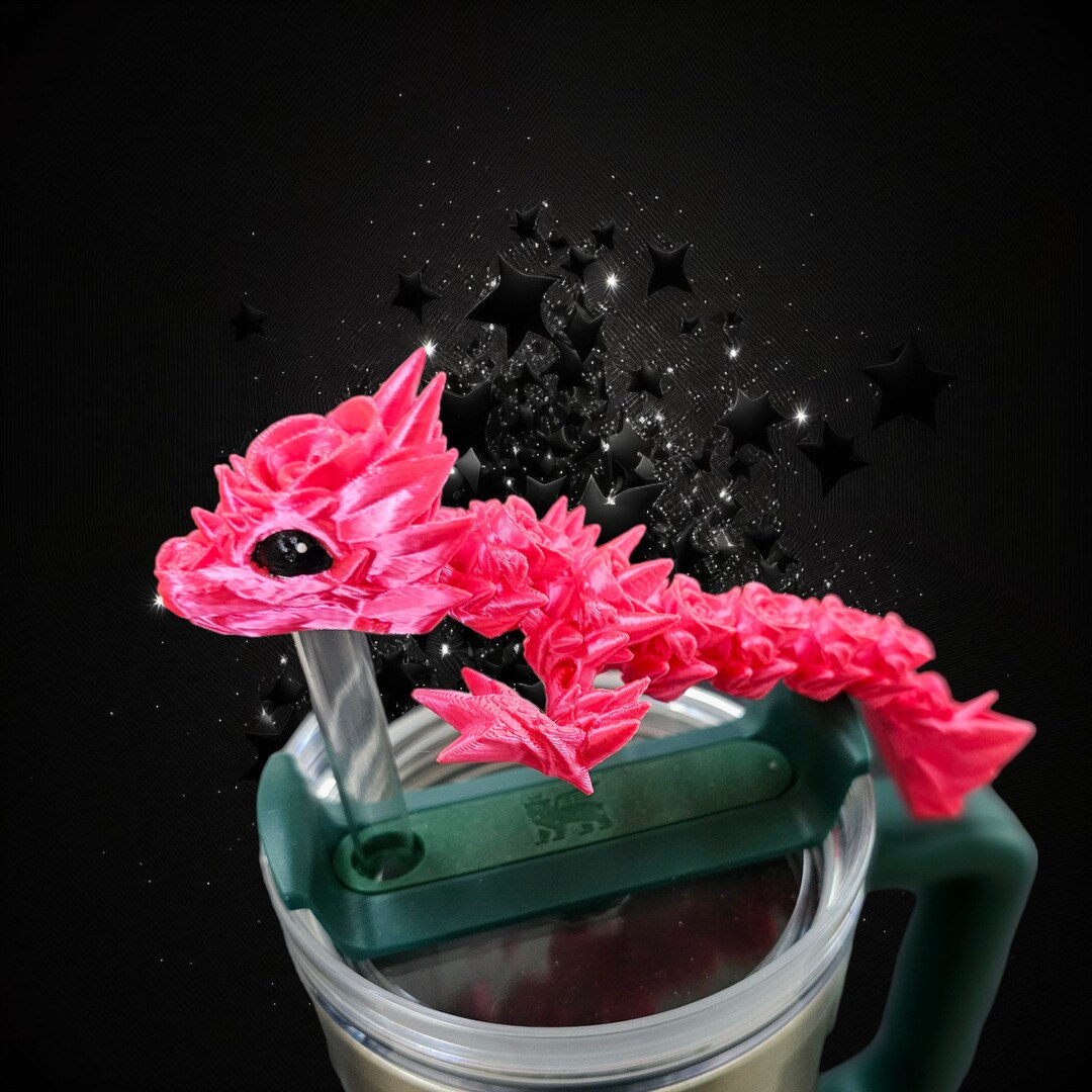 Rose Dragon Straw Topper * Stanley or Brumate 30oz or 40oz Straw Topper ...