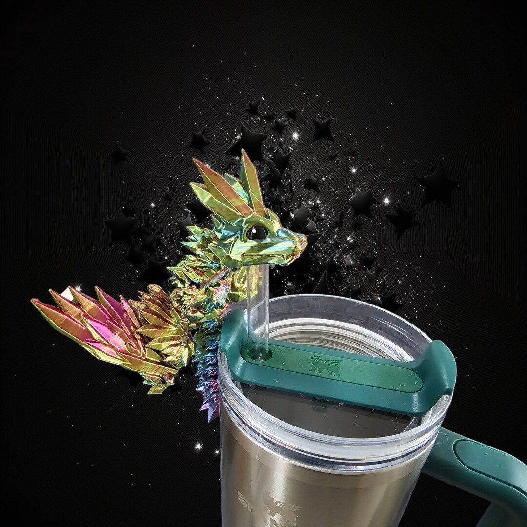 Crystalwing Dragon Straw Topper * Stanley 30 Oz or 40oz Straw Topper ...