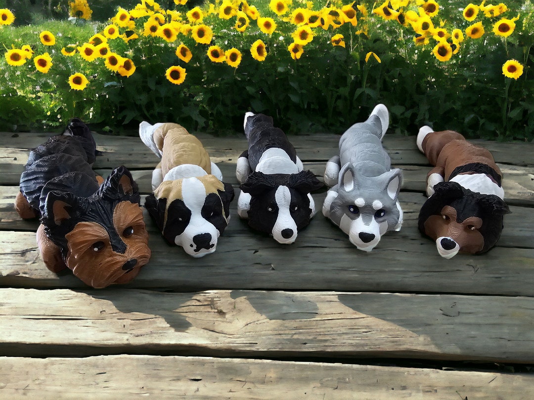 Flexi Dogs 3D Printed Flexi Dogs 8 Inches Long Husky Collie Border ...