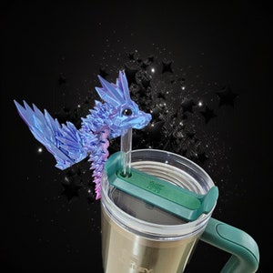 Crystalwing Dragon Straw Topper Stanley 30 Oz or 40oz Straw Topper Fits ...