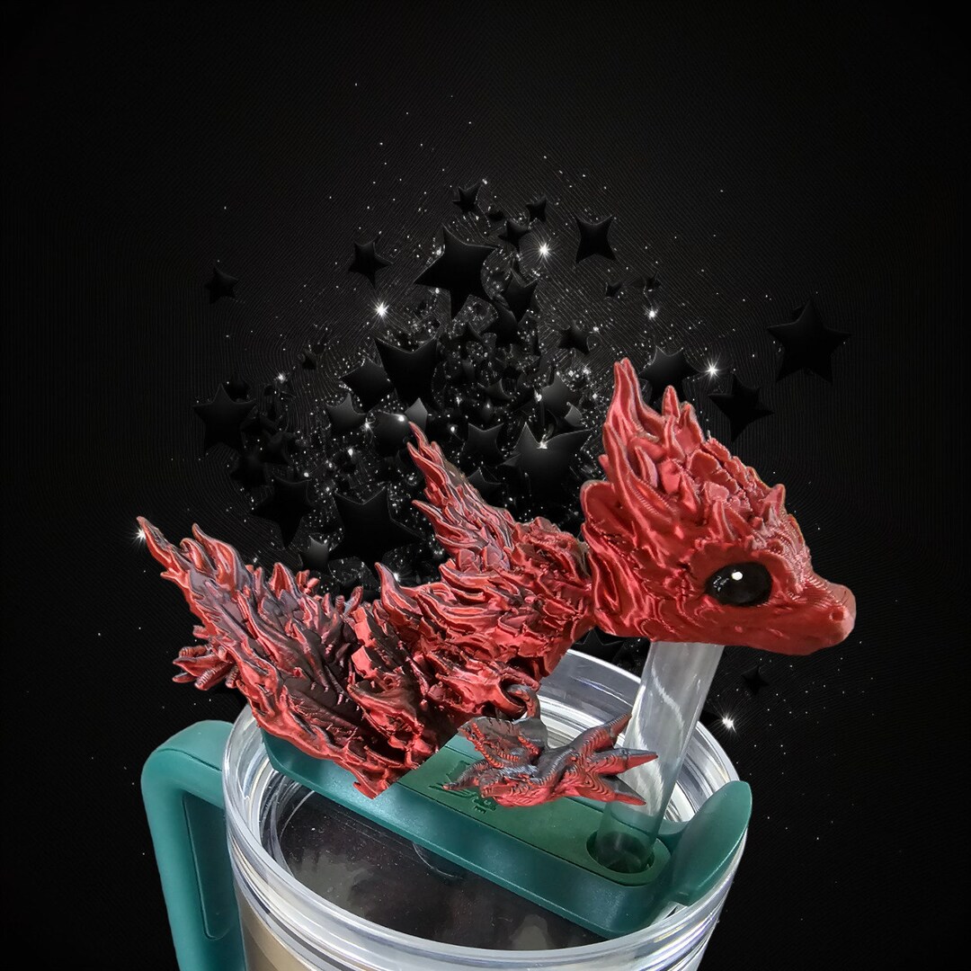 Phoenix Dragon Straw Topper * Stanley or Brumate 30 Oz or 40oz Straw ...