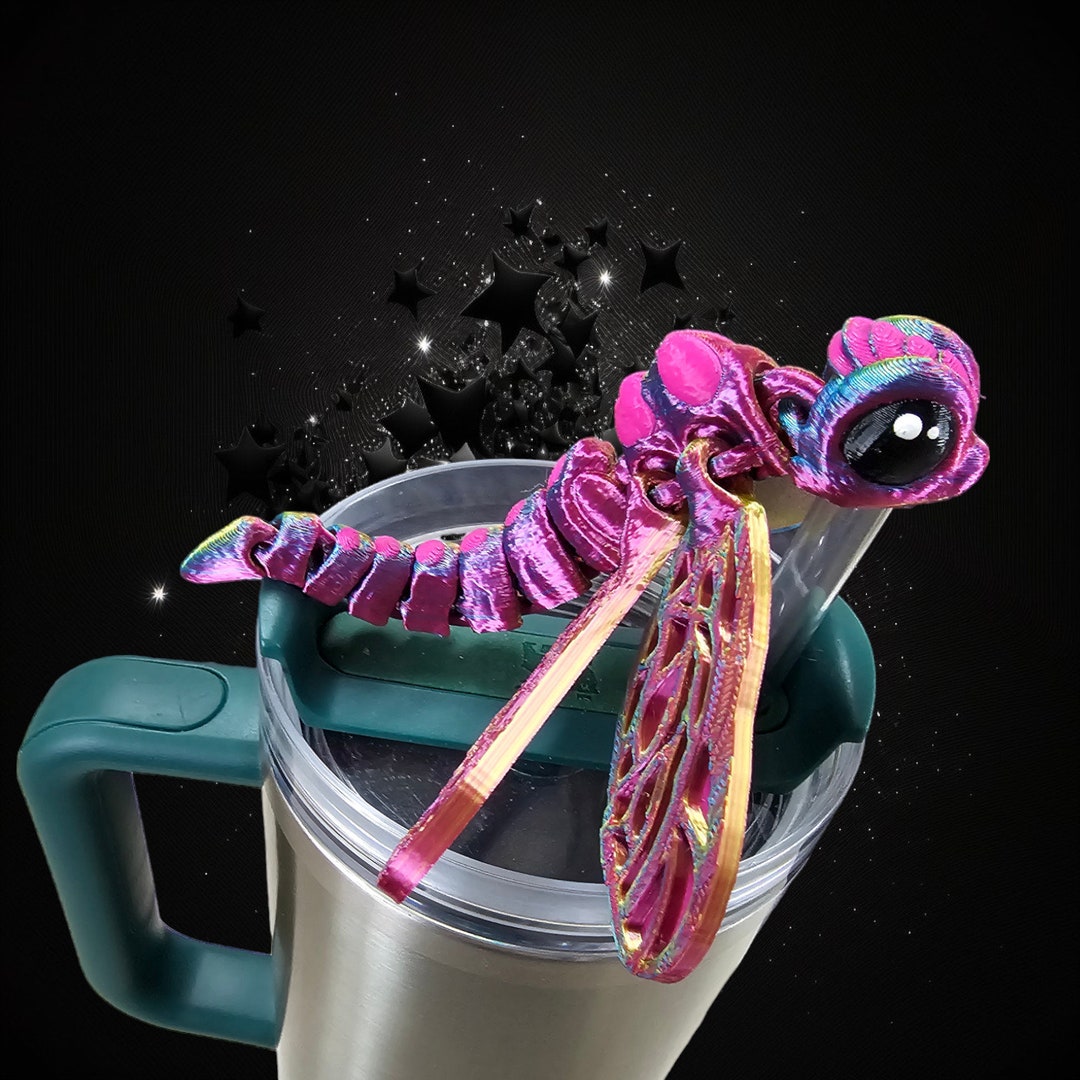 Dragonfly Straw Topper * Stanley 30 Oz or 40oz Straw Topper * Fits 10mm ...