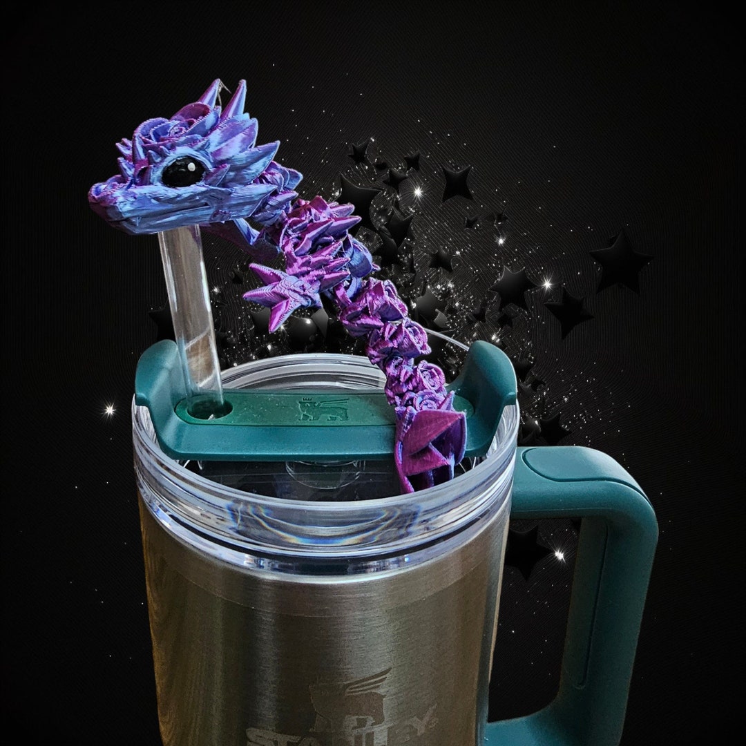 Rose Dragon Straw Topper Stanley 30 Oz or 40oz Straw Topper Fits 10mm ...