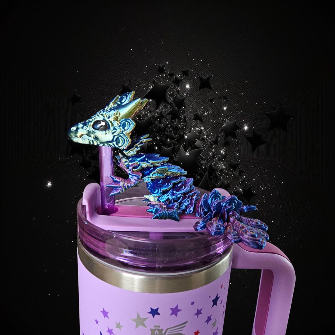 Peacock Dragon Straw Topper * Stanley or Brumate 30oz or 40oz Straw ...
