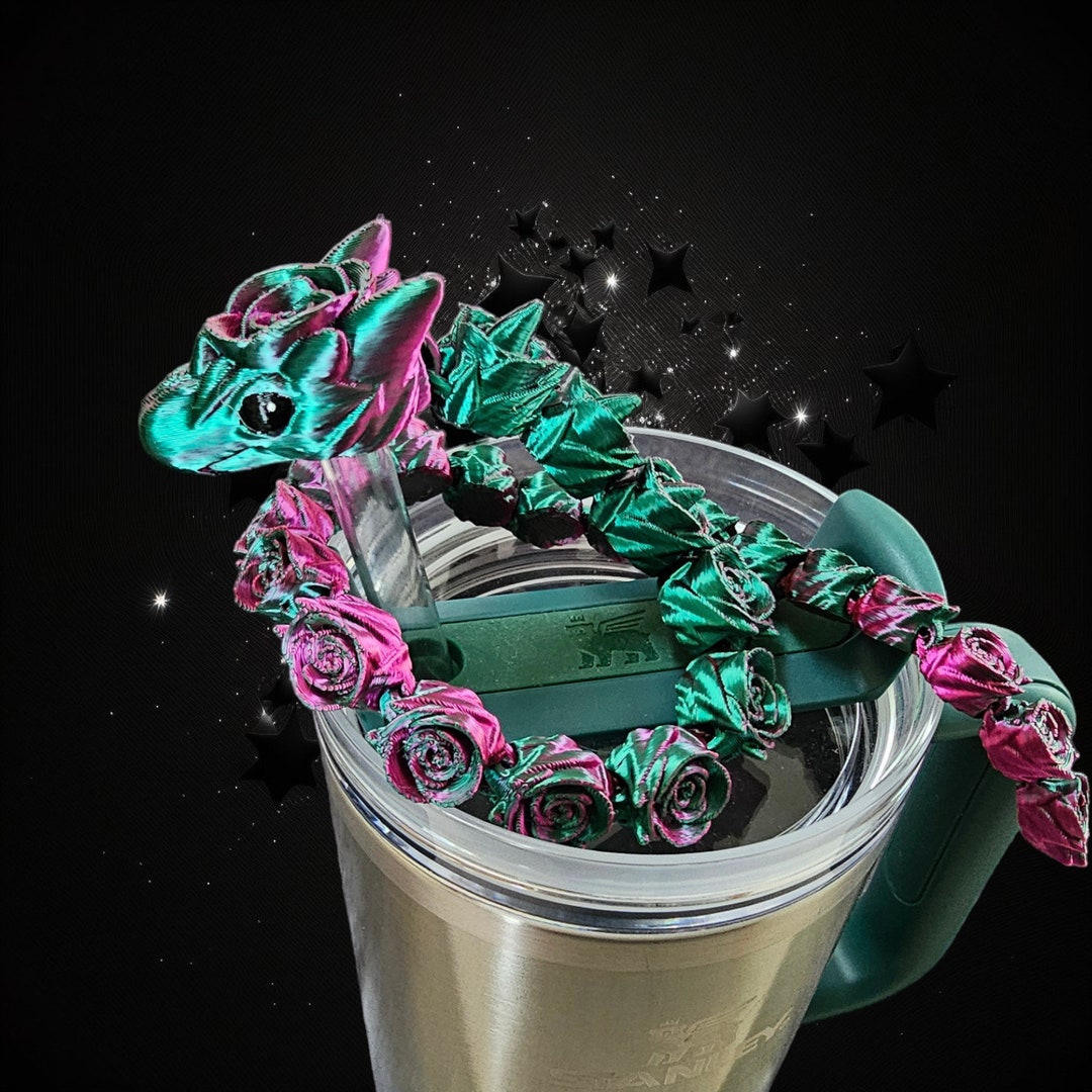 Rose Snake Straw Topper * Stanley 30 Oz or 40oz Straw Topper * Fits ...