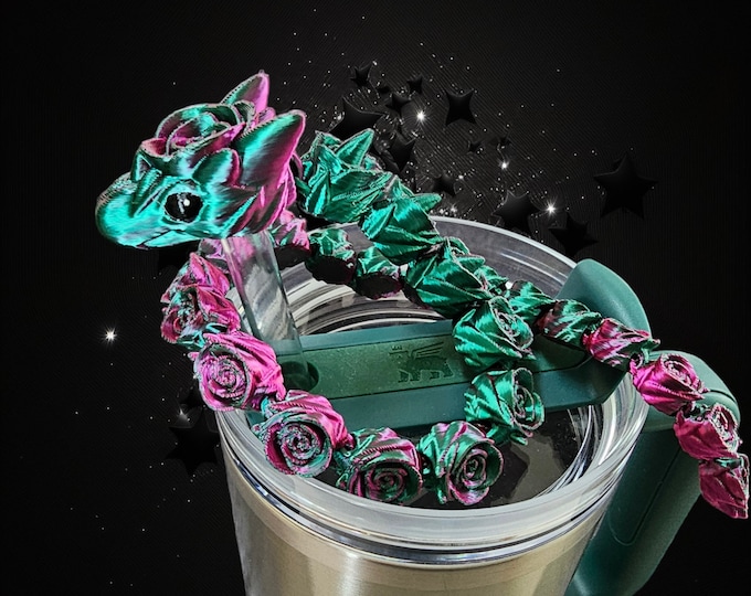 Rose Snake Straw Topper Stanley 30 Oz or 40oz Straw Topper Fits 10mm ...