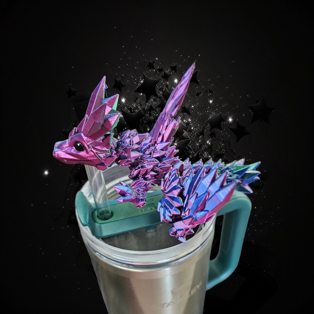Crystalwing Dragon Straw Topper * Stanley 30 Oz or 40oz Straw Topper ...