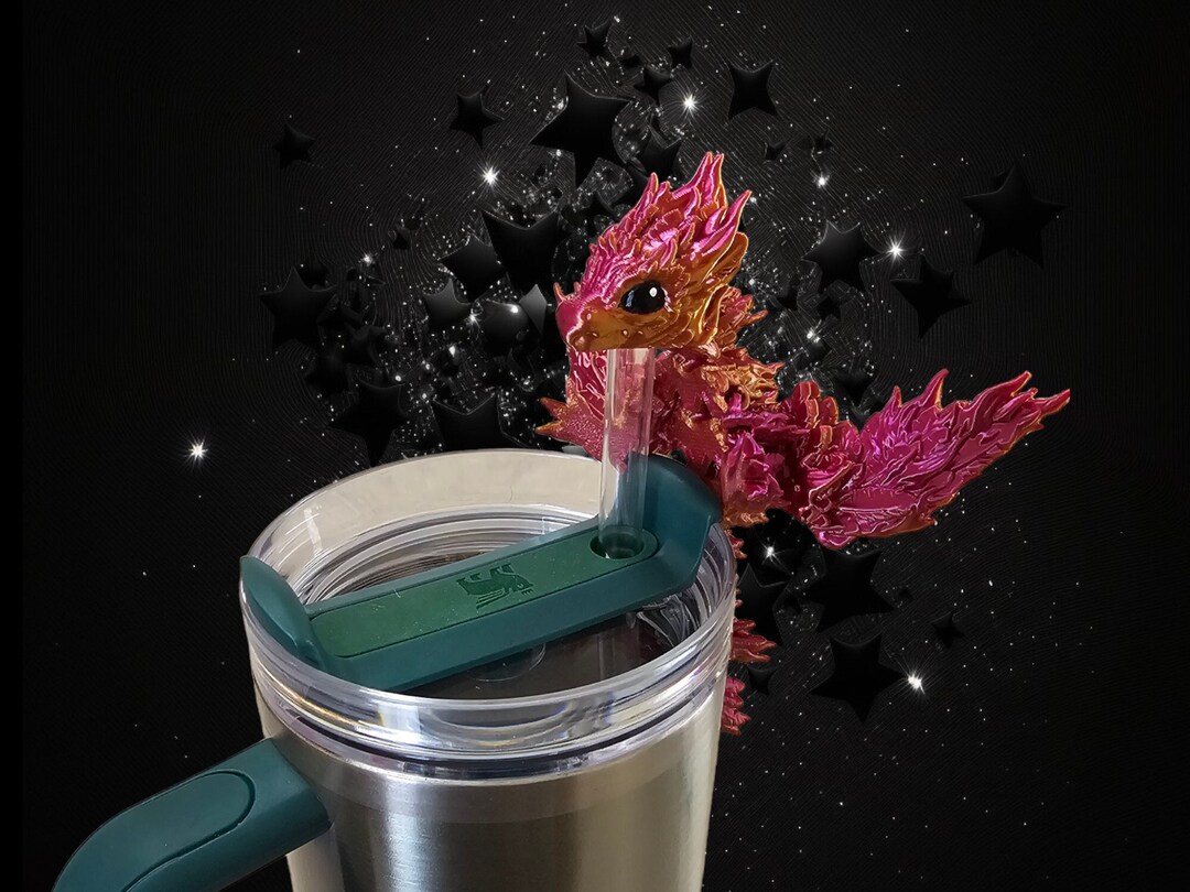 Phoenix Dragon Straw Topper * Stanley or Brumate 30 Oz or 40oz Straw ...