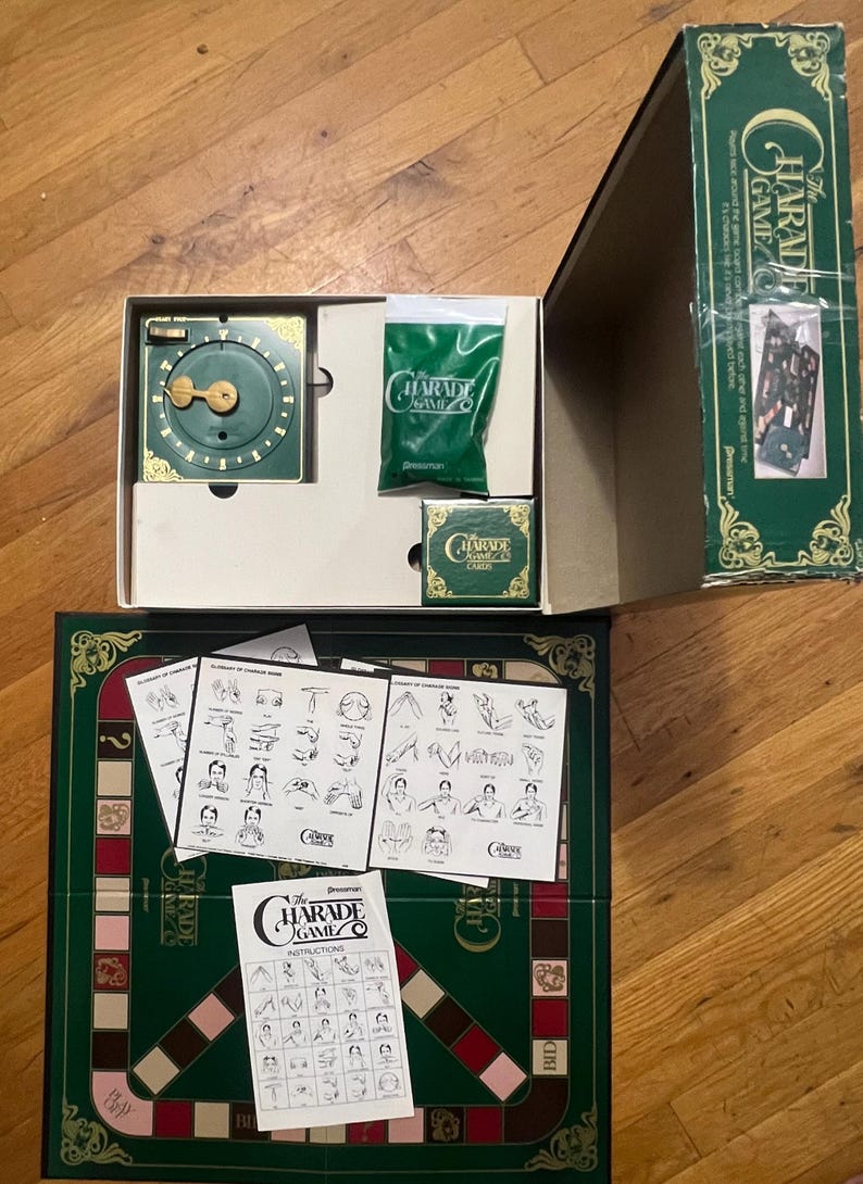 The Charade Game by Pressman. 1985 Vintage - Etsy