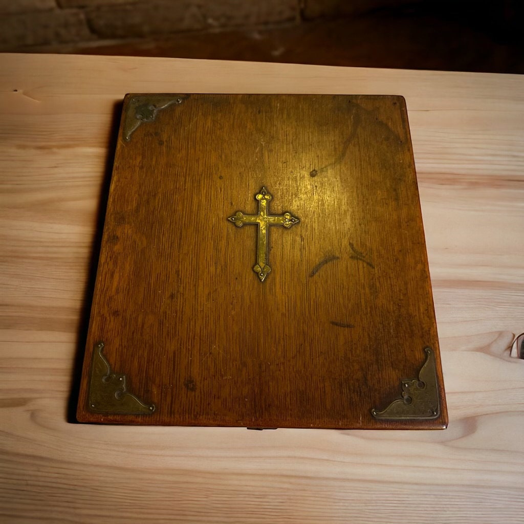 Antique Sick Call Box Last Rites Case Religious Candelabra Vintage ...