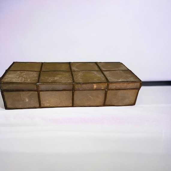 Vintage Rectangular Capiz Shell Box, Circa 1960s - Gem