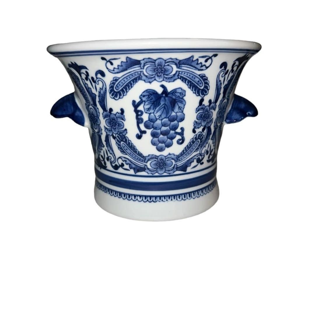 Vintage Blue White Nantucket Home Porcelain Hand Painted Made in China ...