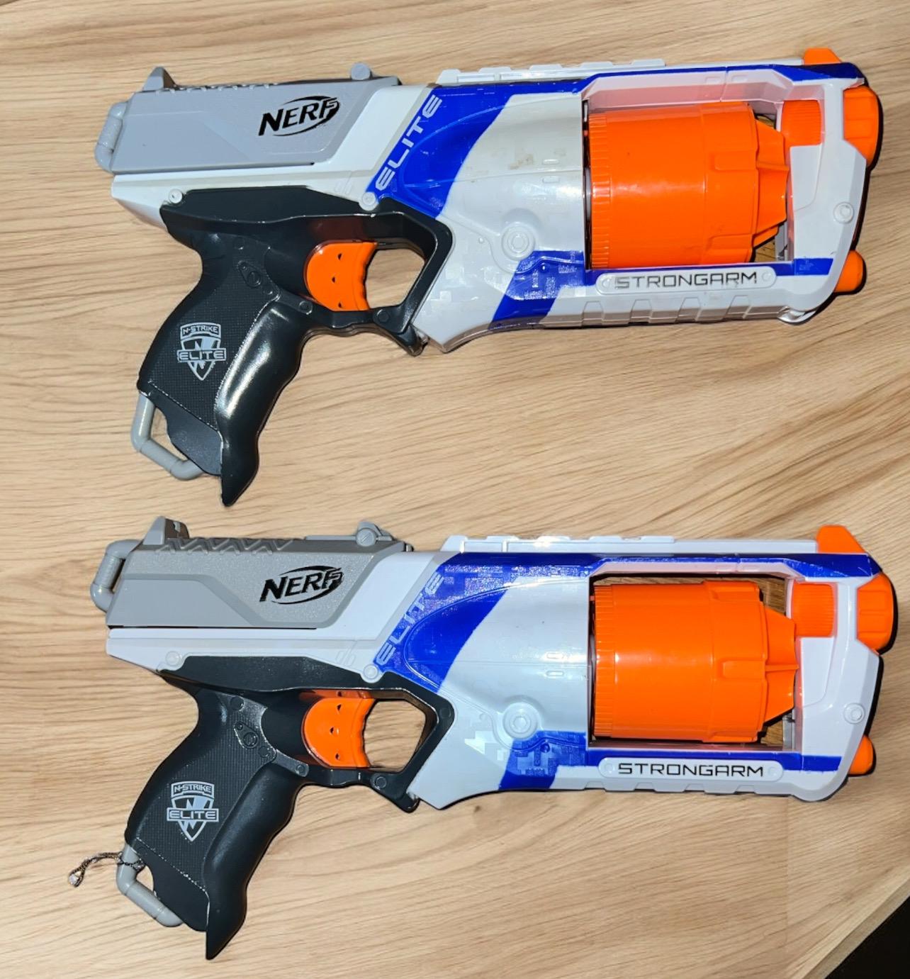 Nerf Strongarm Elite N strike Blaster Gun Rotating Barrel Etsy