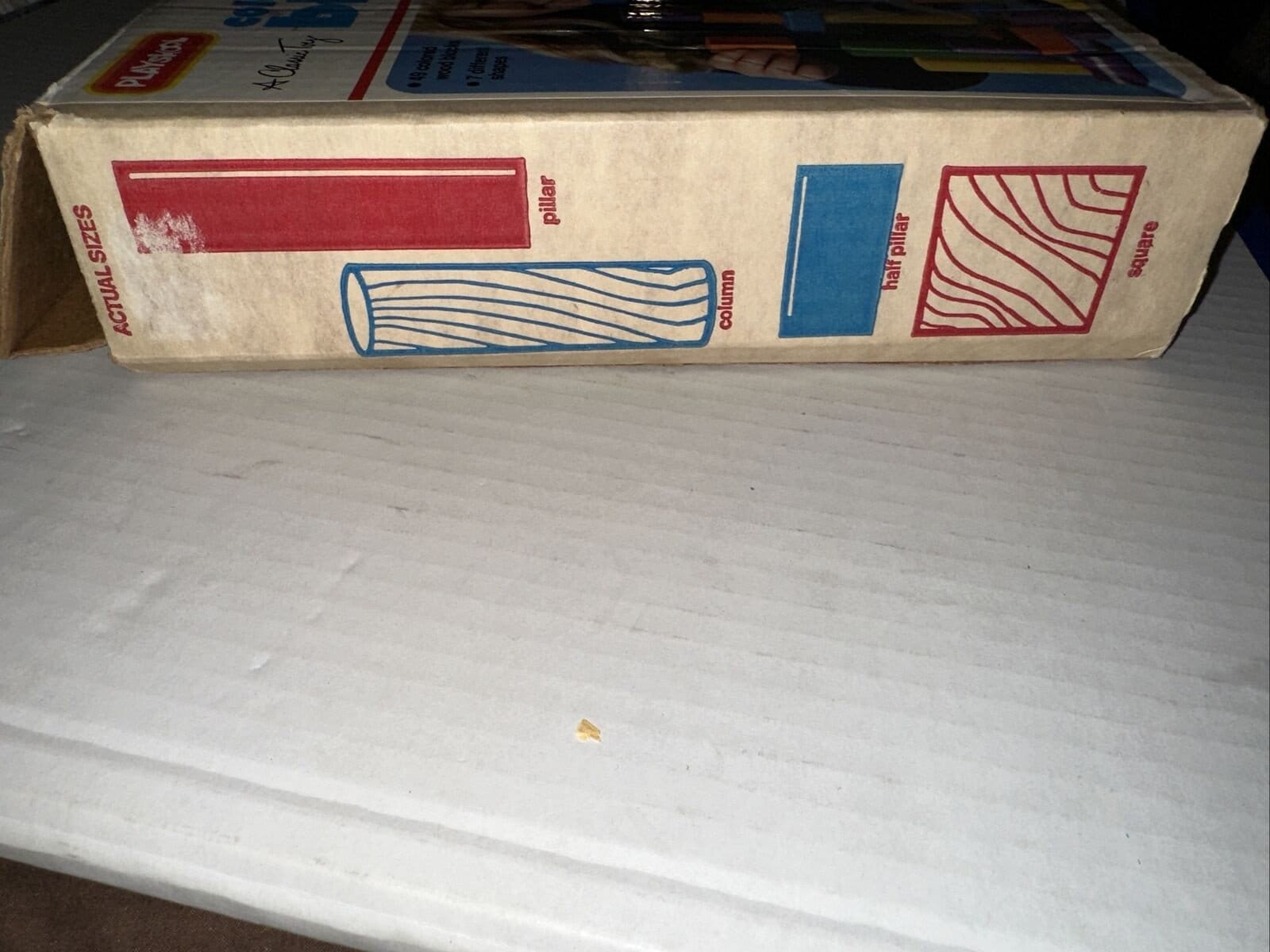 VTG 1982 Playskool Colored Wooden Blocks 48 Pieces in All Made in the ...