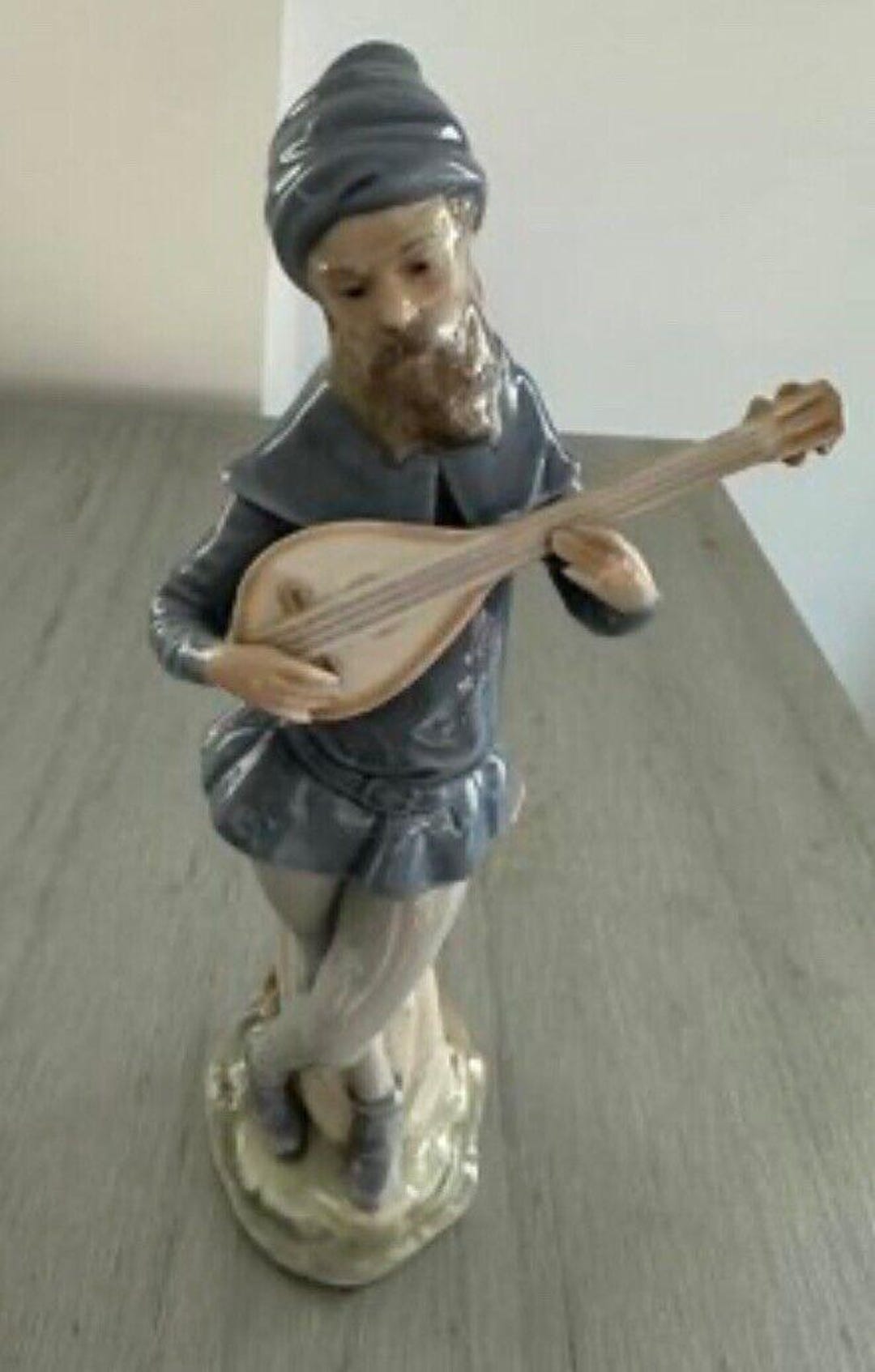 Lladro Spain Tall Bearded Man With Mandolin 1970's 39 10.5 Tall EXC ...