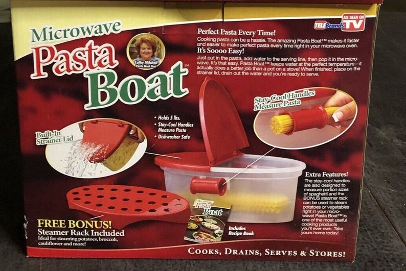 New Microwave PASTA BOAT Cooker as Seen on TV Perfect Pasta - Etsy