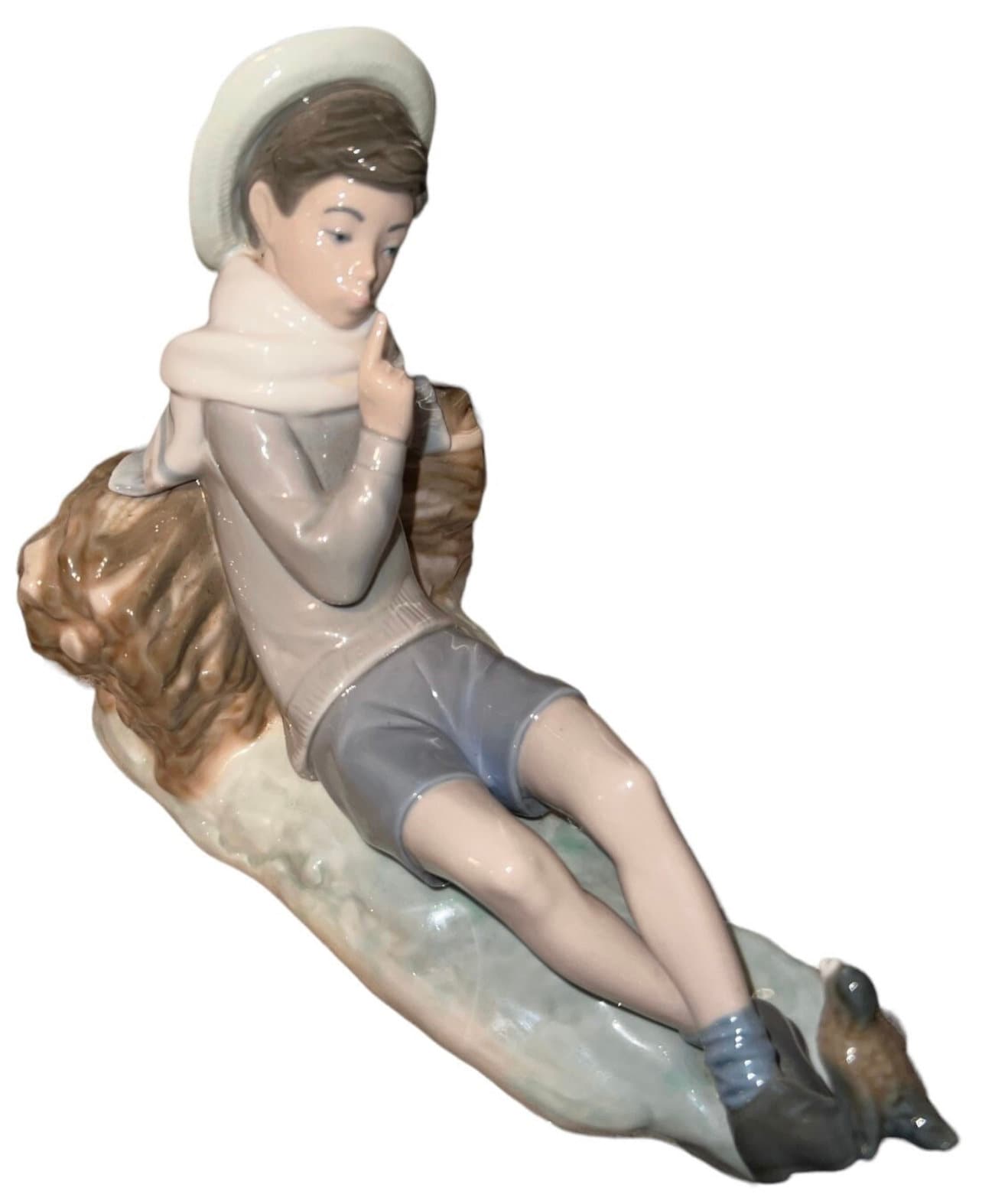 Vintage Lladro Porcelain Sheppard Boy With Bird Figurine #4730 - Etsy