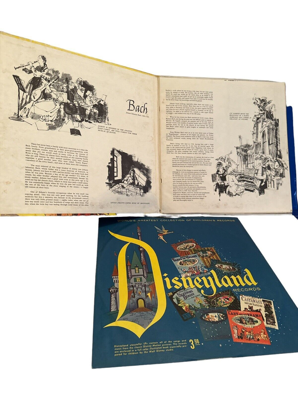 1961 WALT DISNEY PRESENTS the Great Composers Vinyl Disneyland Records ...