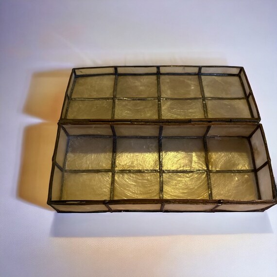 Vintage Rectangular Capiz Shell Box, Circa 1960s - Gem