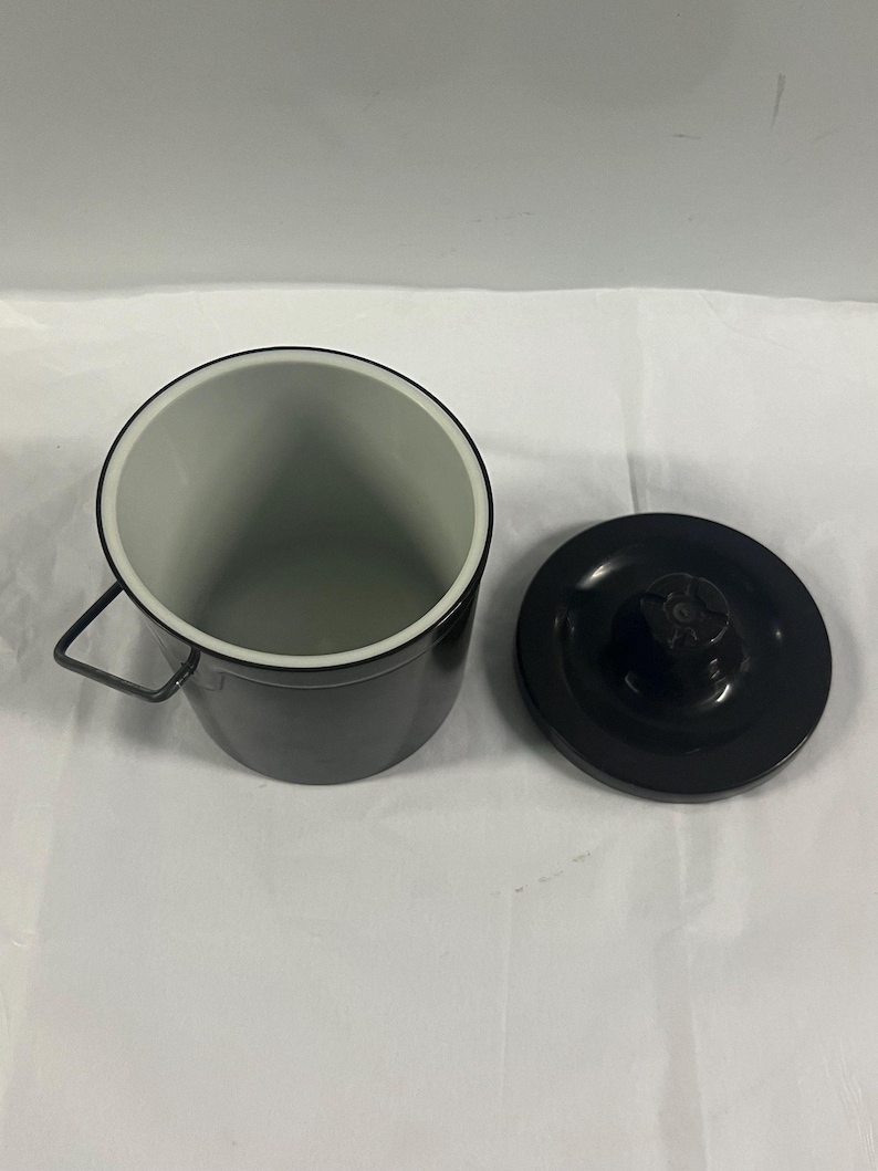 Vintage Black Stoneware Butter Crock With Bale Clasp Lid - Etsy