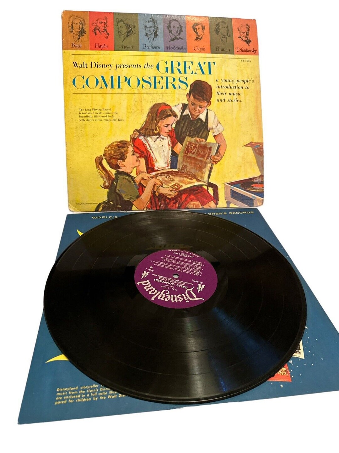 1961 WALT DISNEY PRESENTS the Great Composers Vinyl Disneyland Records ...