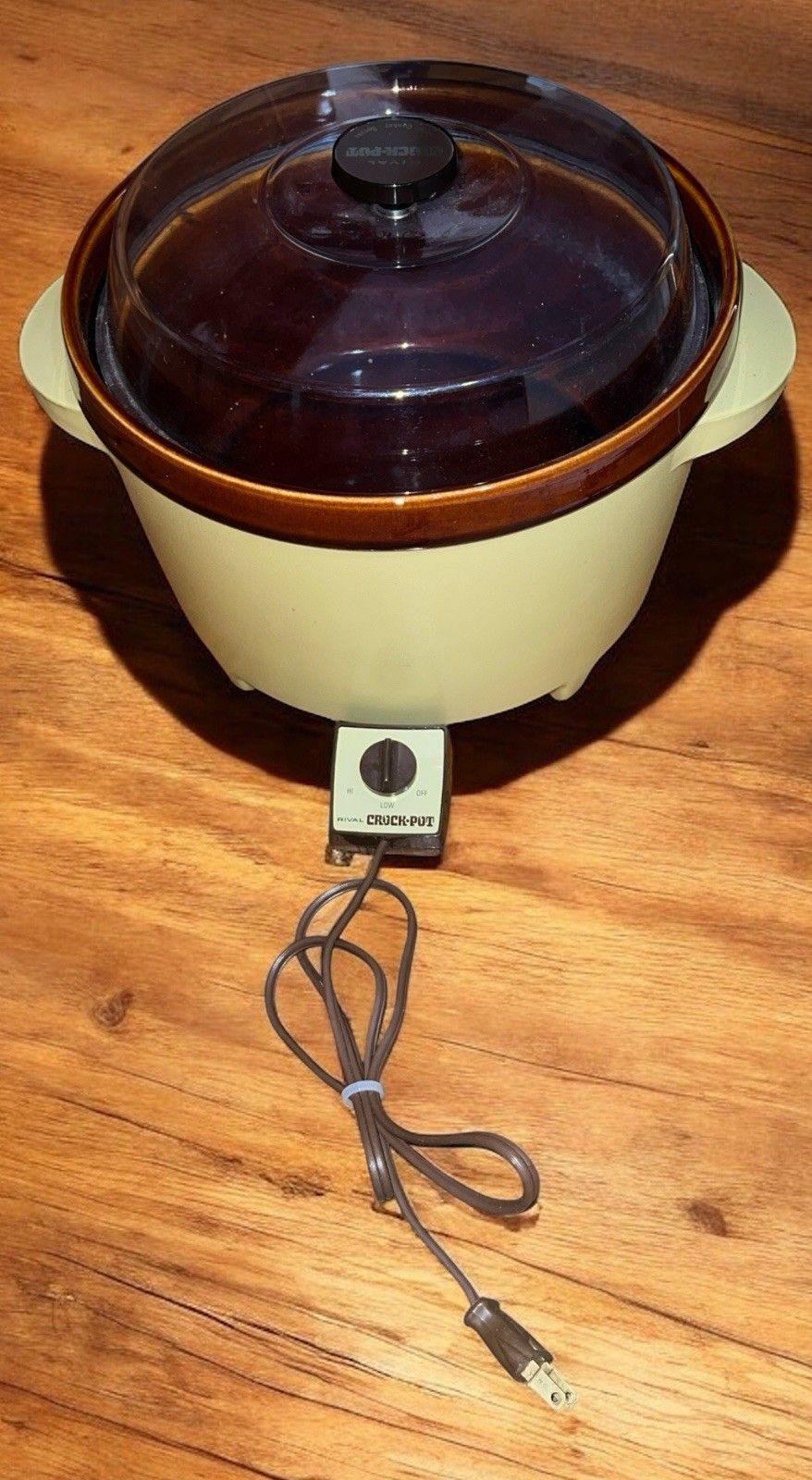 Vintage Rival 4 Quart Crock Pot: Rare Beige Slow Cooker - Etsy