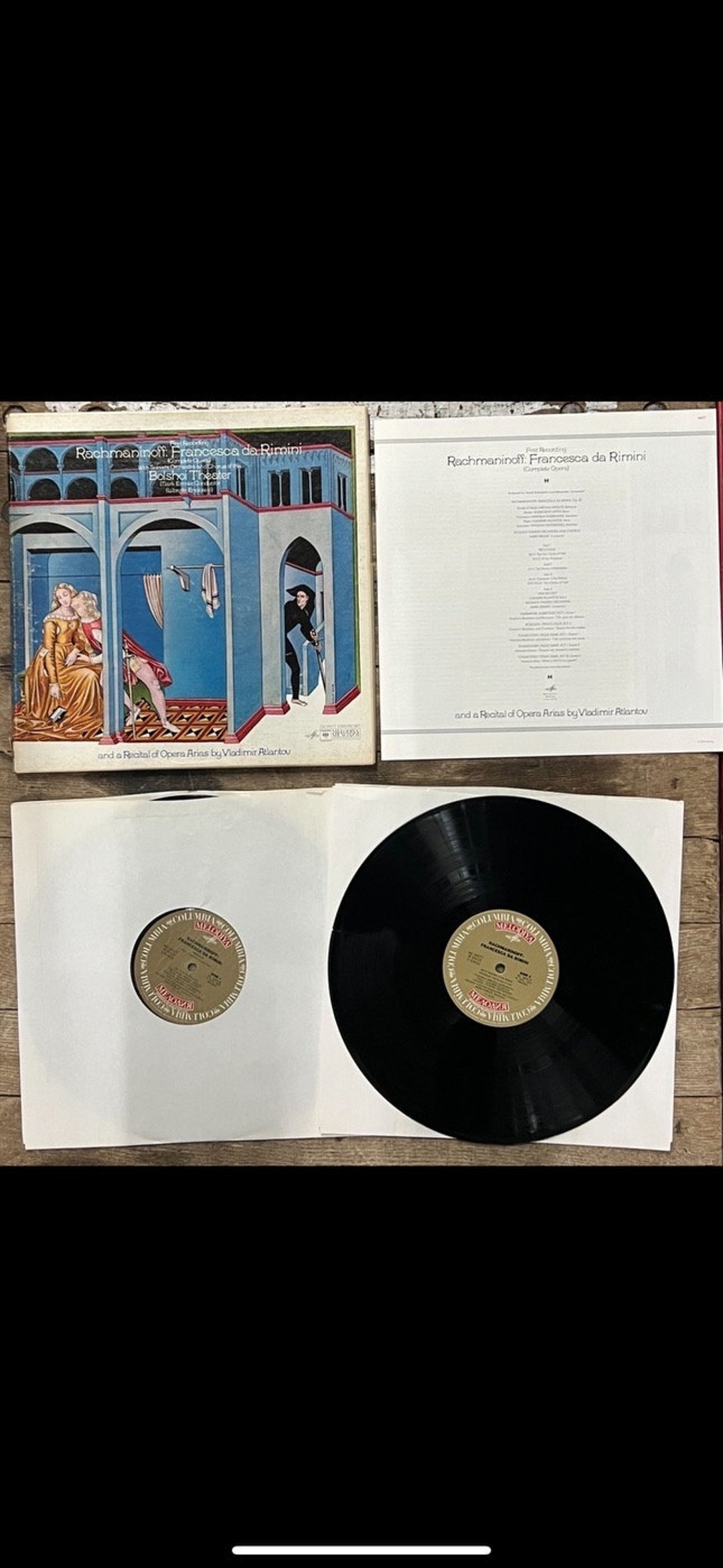 Rachmaninoff Francesca Da Rimini Opera Bolshi Theater 2 Vinyl Ip Record ...