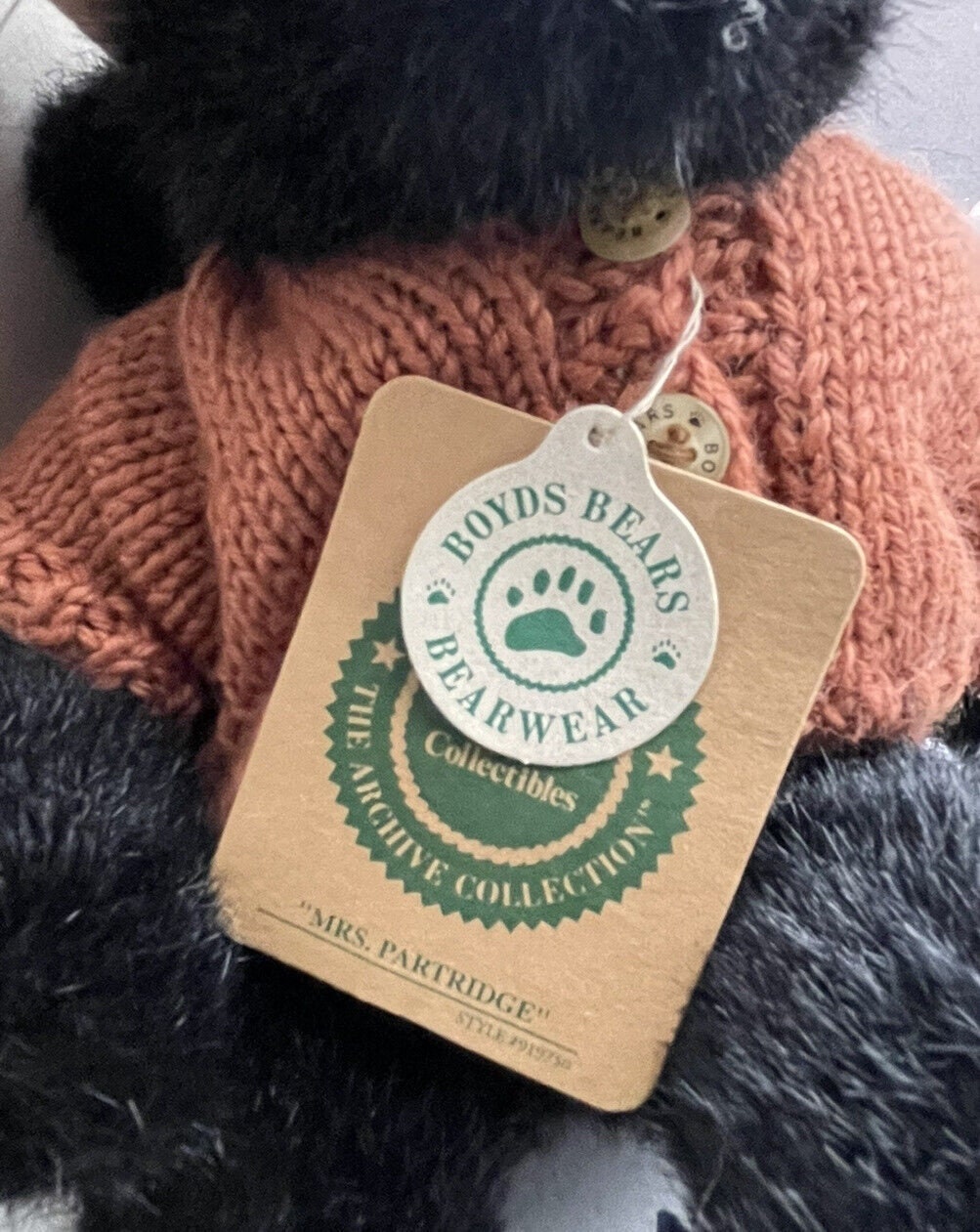 Boyds Bears Plush MRS PARTRIDGE Fabric Halloween Black Cat - Etsy