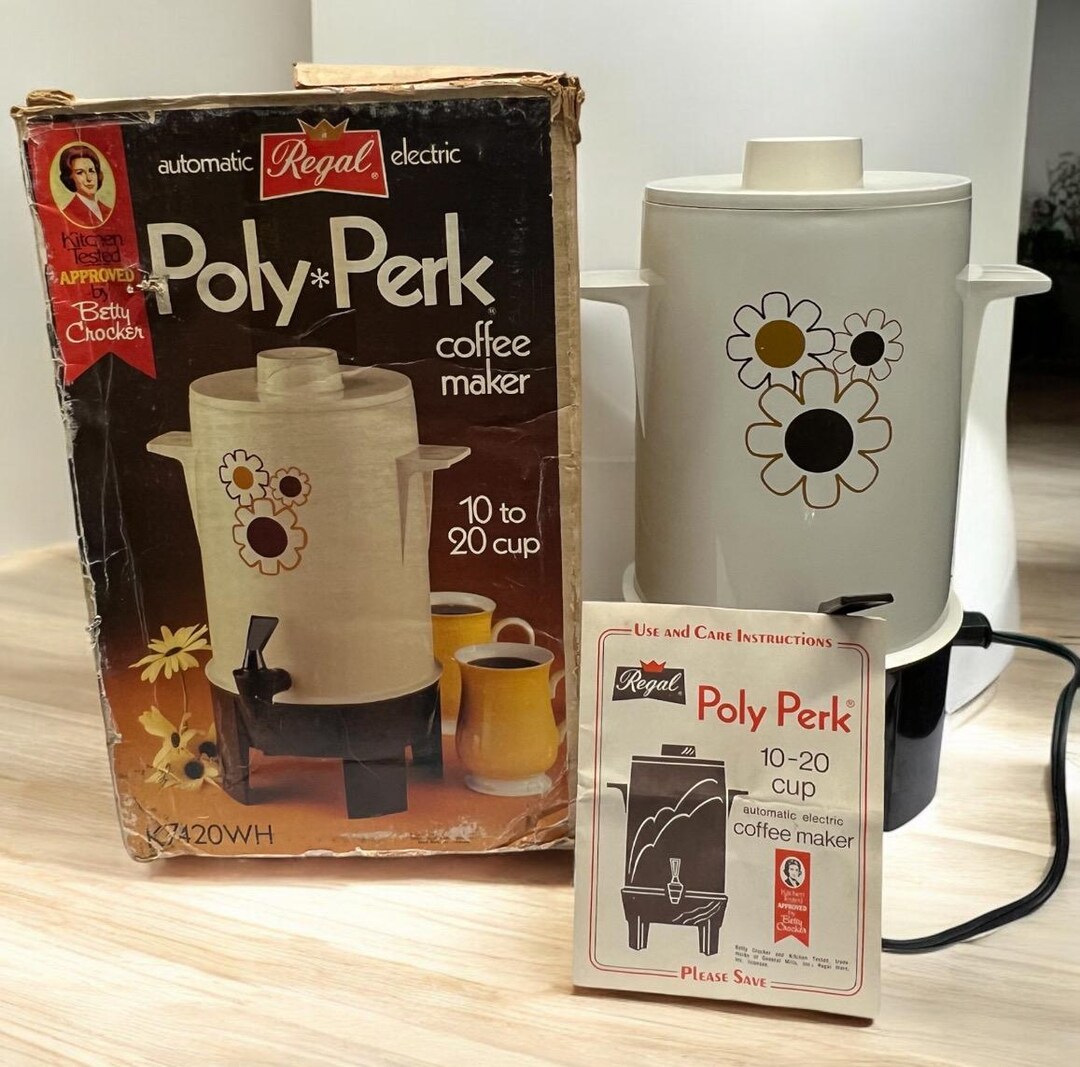 Regal Poly Perk 10-20 Cup Coffee Maker Electric Automatic Percolator Retro - Etsy
