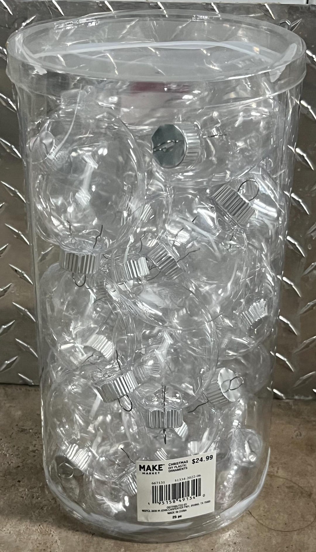 Clear Disk Set of 24 DIY Plastic Christmas Ornaments 3 In - Etsy