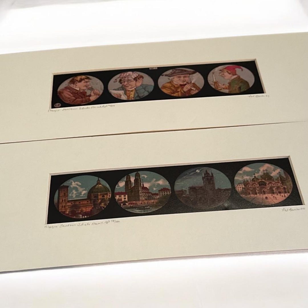 Set of Two Behind Glass Magic Lantern Slide Prints by Patricia Burke - Etsy