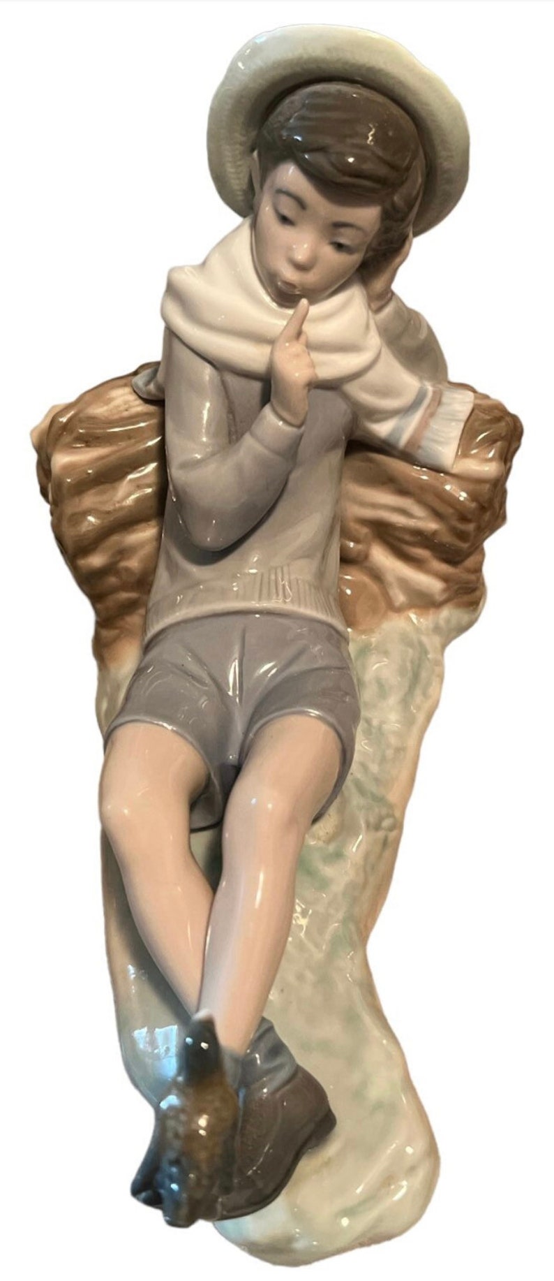 Vintage Lladro Porcelain Sheppard Boy With Bird Figurine #4730 - Etsy