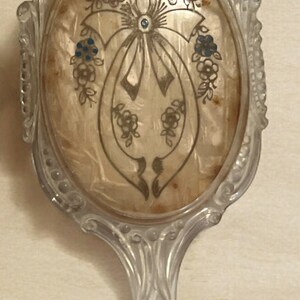 Vintage 1950’s Lucite Brush and Hand Mirror - Etsy
