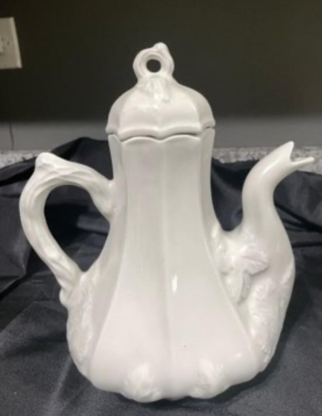 Ironstone White Teapot; Victorian Style Teapot; Red Cliff Ironstone ...