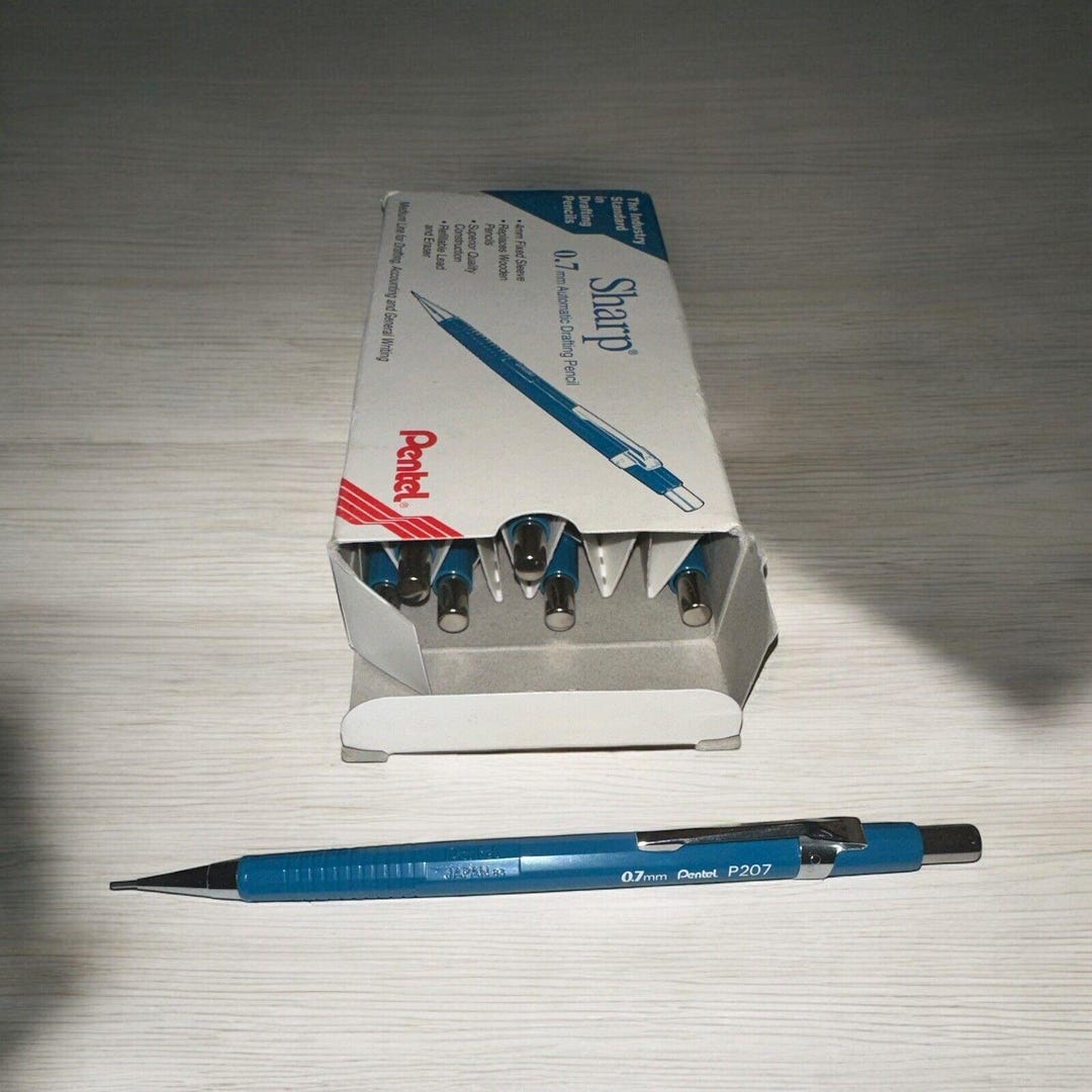 Sharp P207C Pentel 7 Automatic Drafting Pencils 0.7mm Blue Barrel ...