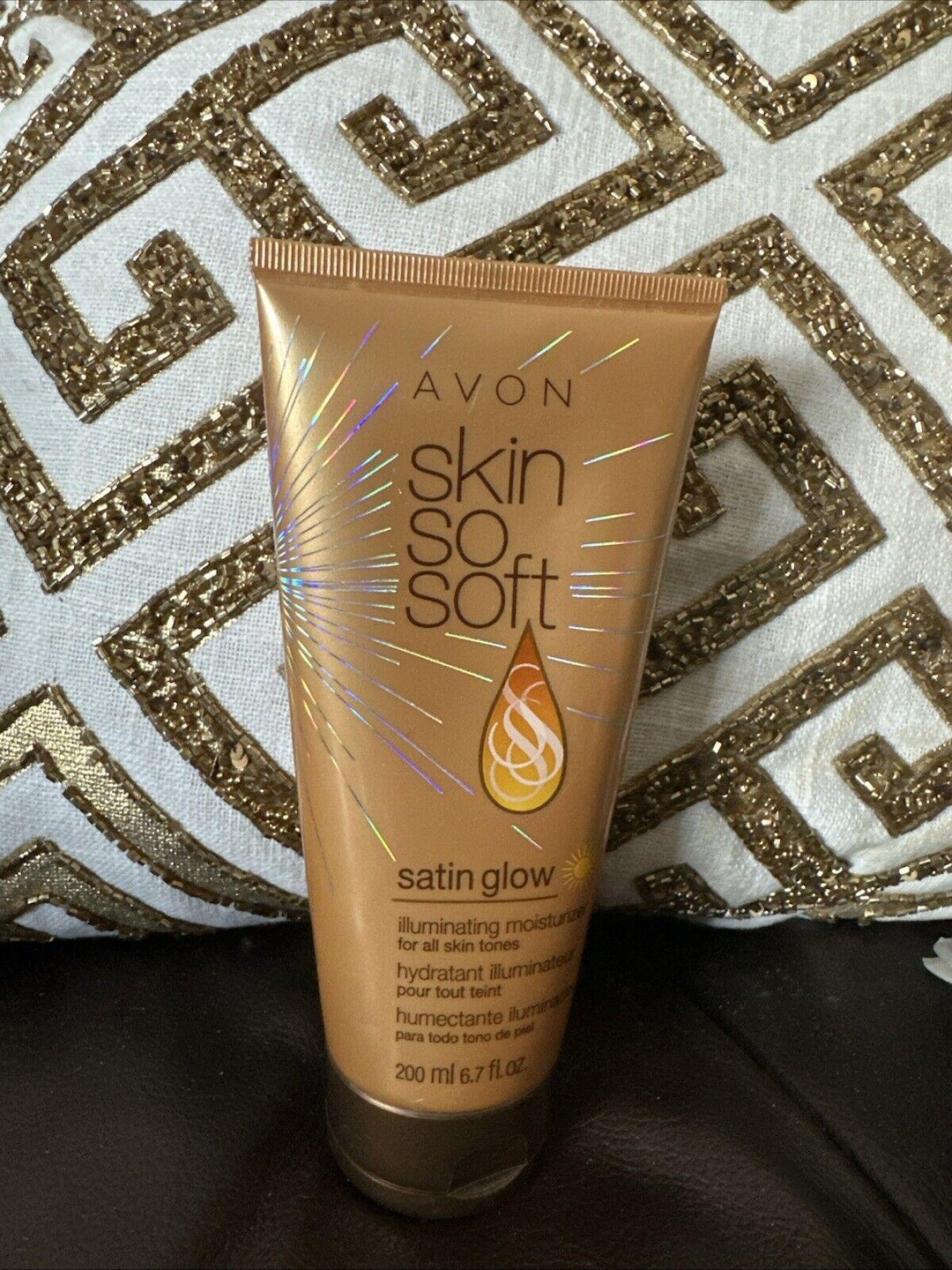 Avon Skin so Soft Satin Glow Moisturizer 6.7oz Illuminating Body Lotion ...