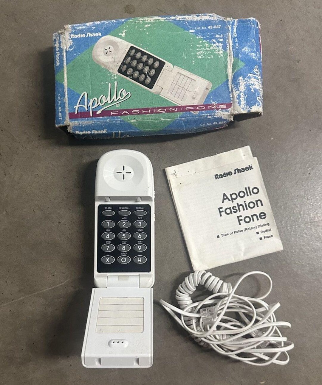 Radio Shack Apollo Fashion Fone Home Flip Phone Old Stock Tested ...